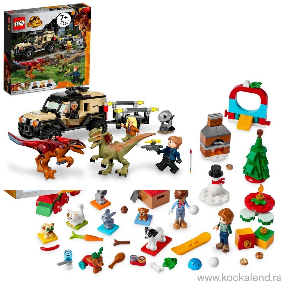 LEGO JURASSIC WORLD PYRORAPTOR AND DILOPHOSAURUS TRANSPORT LE76951 ...